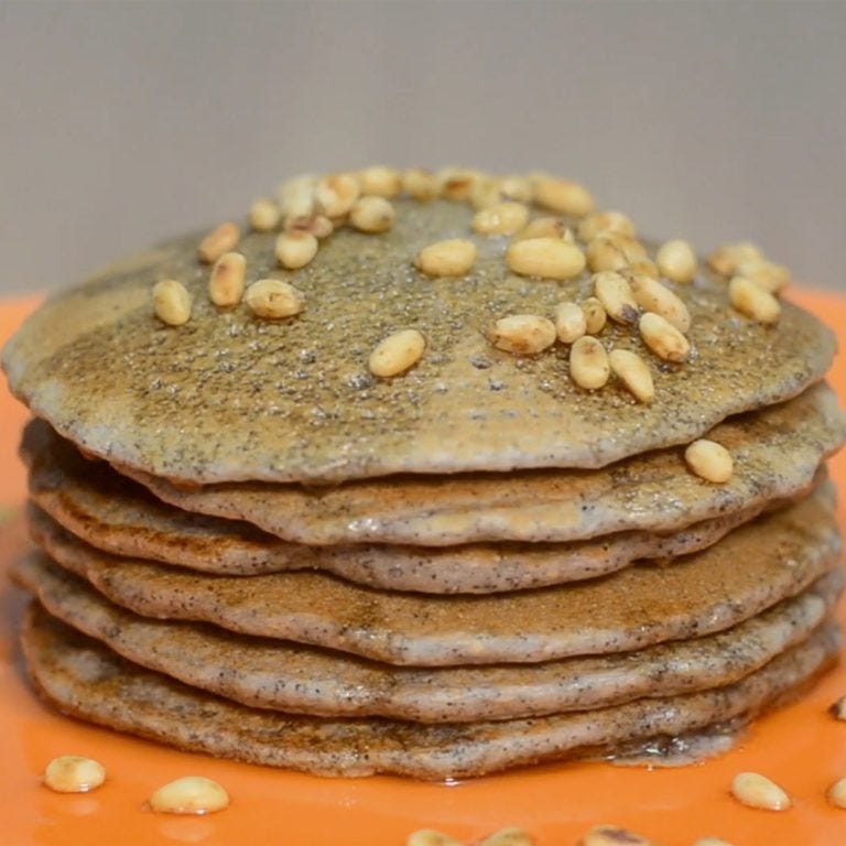 Blue Corn Pancakes with Pinon-Delicious Breakfast | by Los Foodies ...