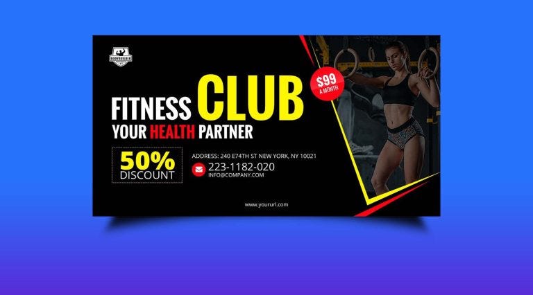 Club Fitness Banner - Graphic Folks - Medium