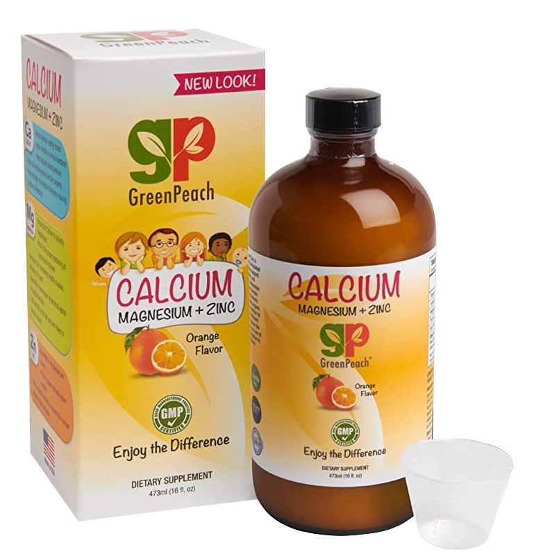 Liquid Calcium Supplement w/ Magnesium, Zinc & D3 for Kids & Adults ...