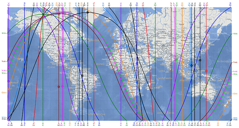 Mercury AC Line in Astrocartography | by Hermes Astrology | Medium