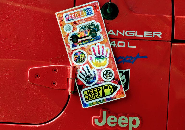 Kiss Cut Stickers Share the Jeep Life Story for BluAnchor | by ...
