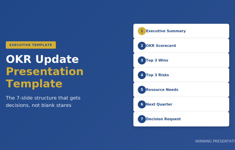 OKR Update Presentation Template: Get Leadership Decisions in 10 ...