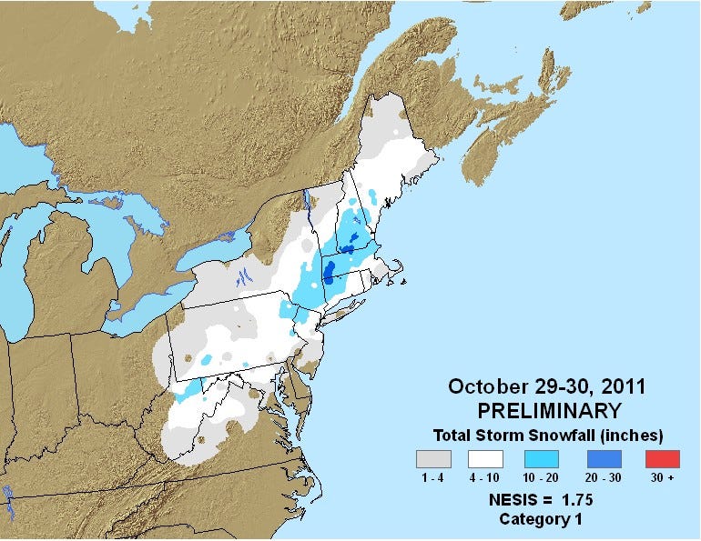 Three Historic October Storms in the Northeast, This Month’s Climate ...