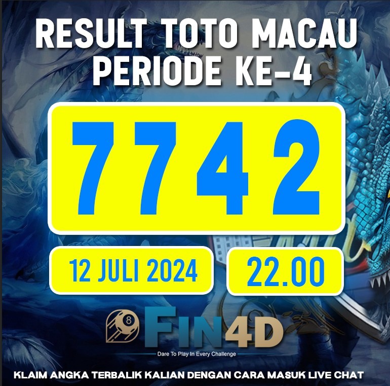 TOTO MACAU 4D PERIODE 4 TANGGAL : 12 JULI 2024 - fin4d official - Medium