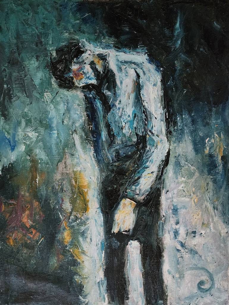 The Sadness of a Man. Behind a curtain he whispers silent… | by Madalyn ...