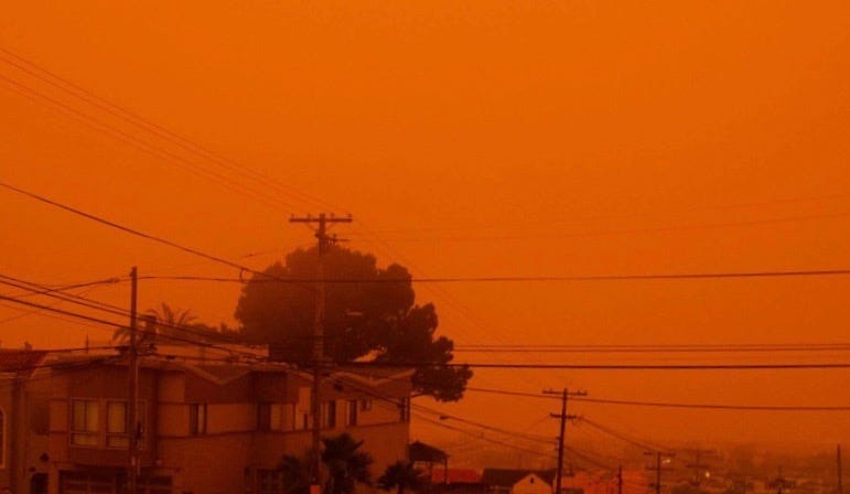 California’s eerie orange haze. For those who think climate change is a ...