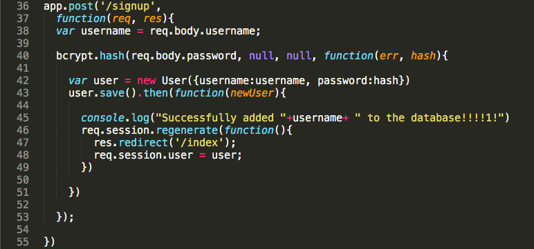 Add user authentication to your Node/ExpressJS application using bcrypt ...