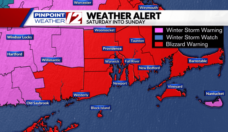 SERIOUS STORM APPROACHES, RHODE ISLAND ISSUES A12 WINTER STORM WARN ...