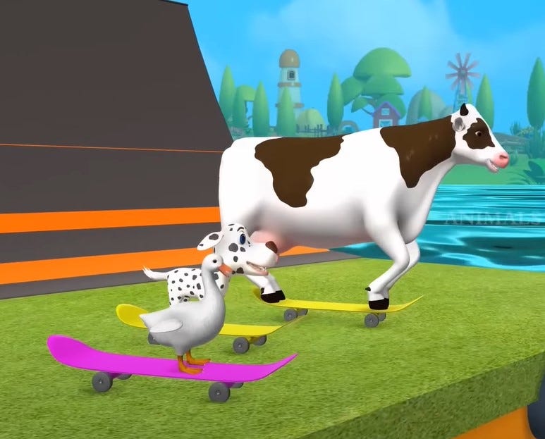 Crazy Cow Parkour — IMPOSSIBLE PARKOUR Games - Animals Time - Medium
