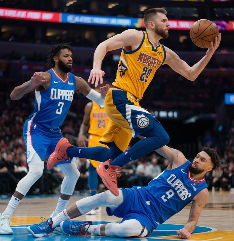 The Clippers defeat the Nuggets 126–122 as Harden scores 37 and overcomes Jokic’s triple-double ...