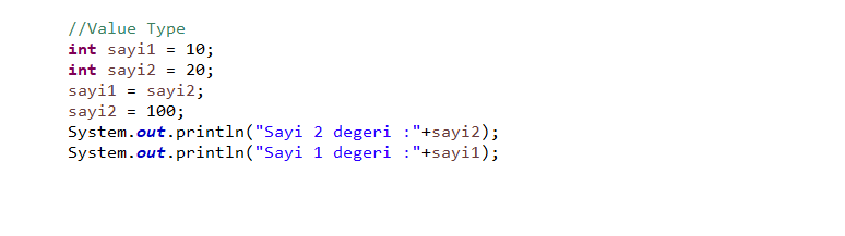 Java değer ve referans tipleri. Değer tip adından da anladığımız gibi ...