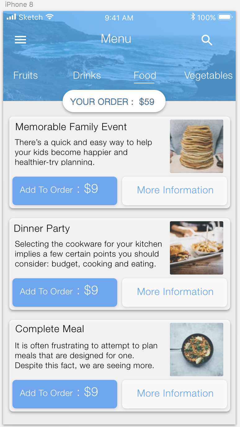 Food APP UI using Sketch. In this post I will describe how I… | by ...