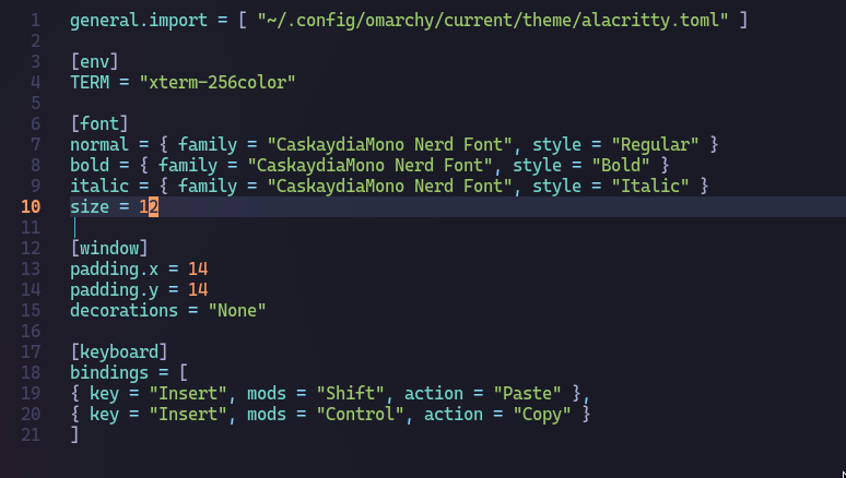 How to change the font size of Alacritty terminal in Omarchy OS | by ...