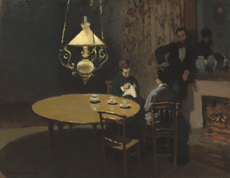 Interior, after Dinner (1868–1869) by Claude Monet | by Art Legends ...