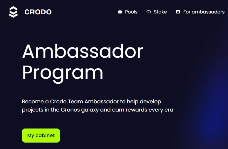 CRODO.IO Ambassador Program. Today we’re going to talk about the… | by Cryptuem | Medium