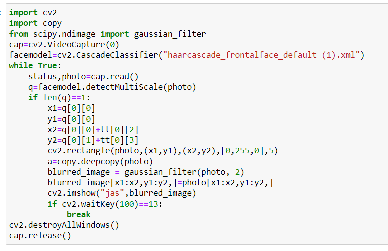 Haar Cascade module to blurr the surrounding | by Jaskaransinghnarang ...