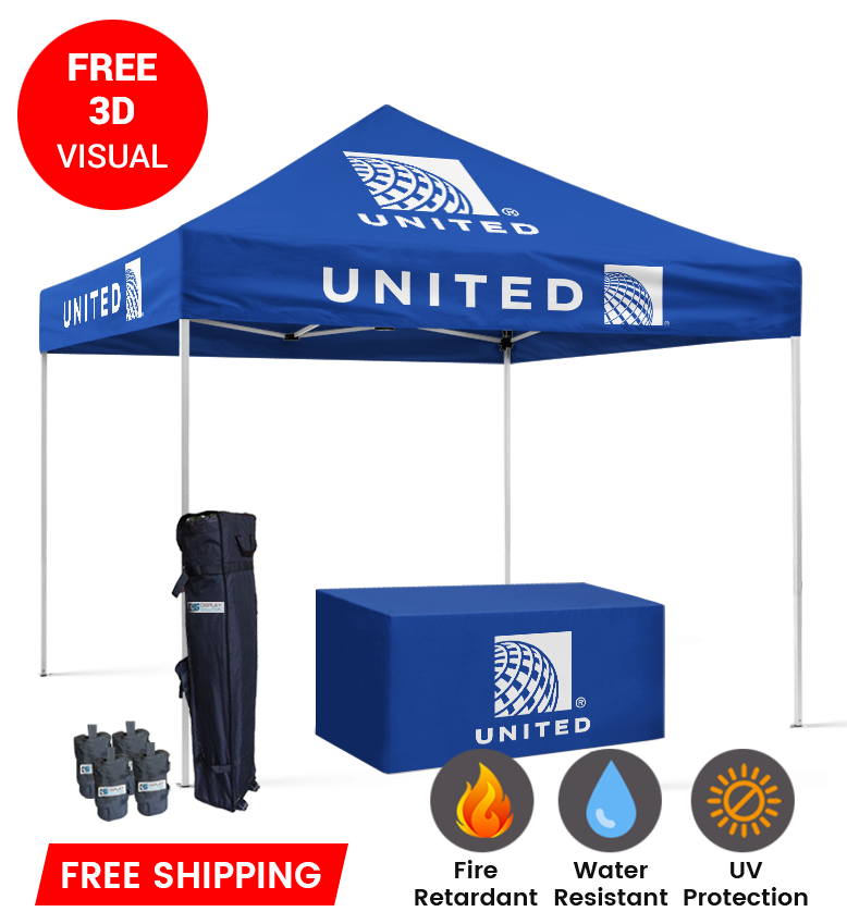 Event Custom Tent 10x10 Printed w/Graphics & Frame - Sourabh Dxp - Medium