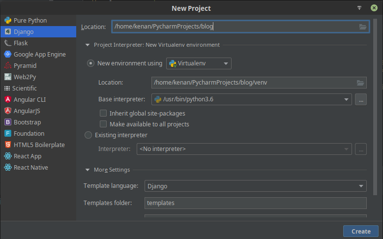 Create a django project with Pycharm | by Kenan YAMAN | Medium