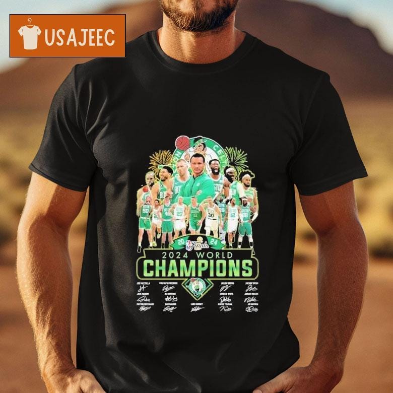 Boston Celtics 2024 Nba World Champions Signatures Shirt - Christen ...
