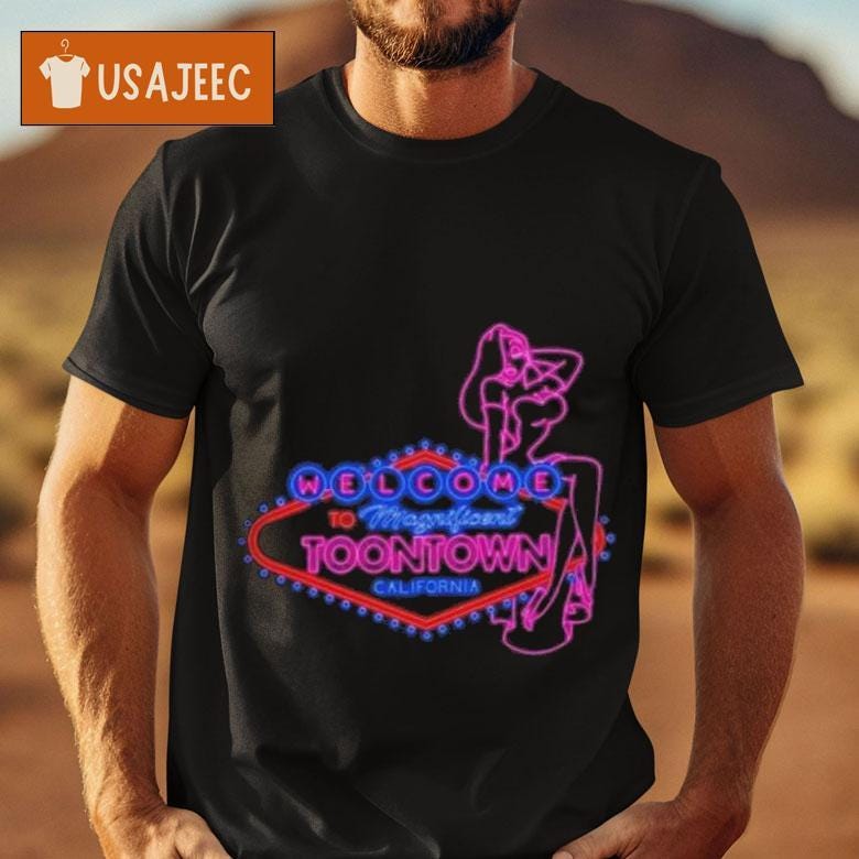 Welcome To Magnificent Toontown California Shirt - Dadmom - Medium