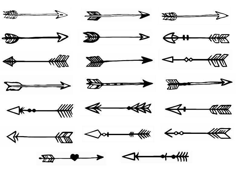 Straight arrows svg bundle clip art drawing image - Abananas - Medium