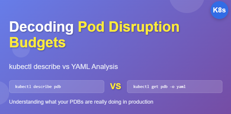 Decoding Pod Disruption Budgets: A Complete Analysis of kubectl describe vs YAML Output | by ...