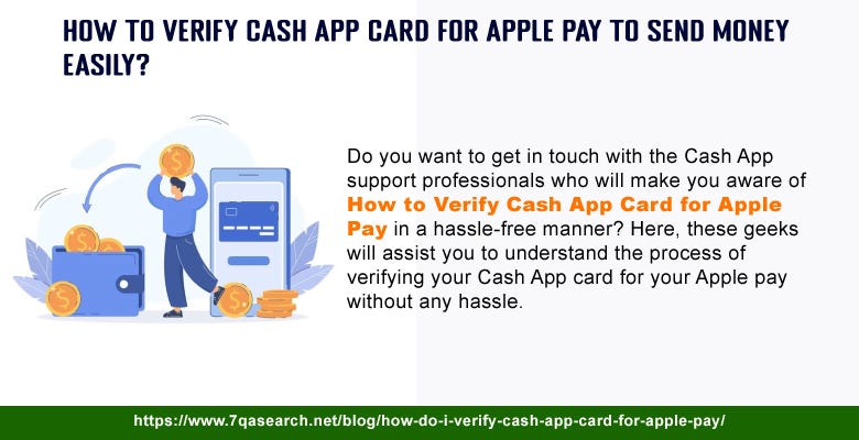 How To Verify Cash App Card For Apple Pay To Send Money Easily? - jhons ...