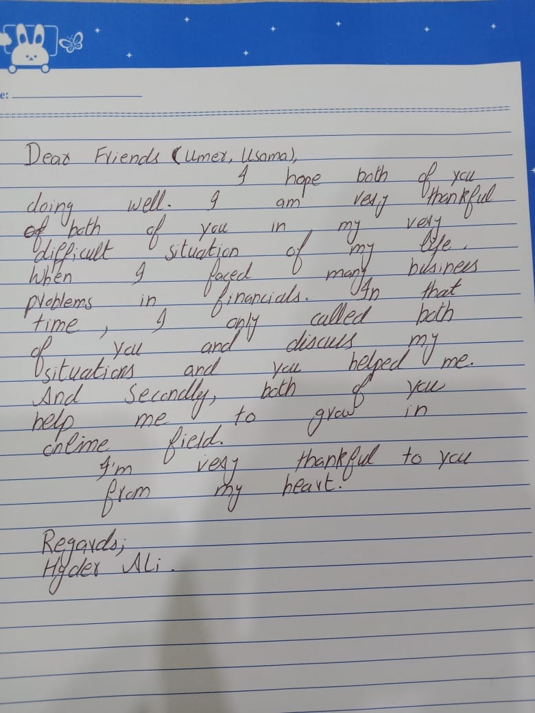 When I’m writing the letter to my friends who are both brothers. While ...