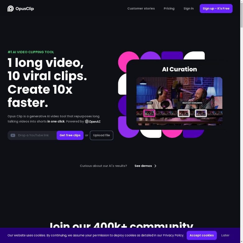 Opus Clip | by Futureailist | Oct, 2023 | Medium