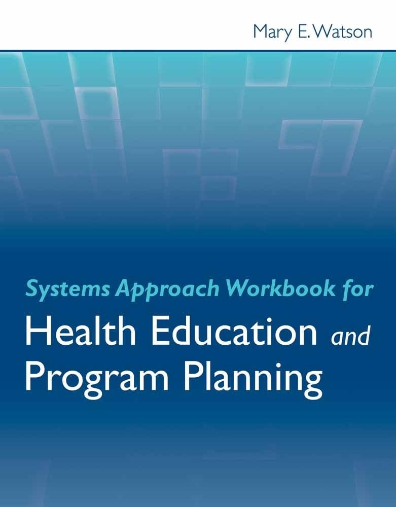 [BEST] Systems Approach Workbook for Health Education Program Planning ...
