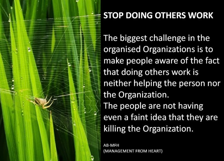 MANAGEMENT FROM HEART STOP DOING OTHERS WORK | by ANIL KUMAR BHATIA ...