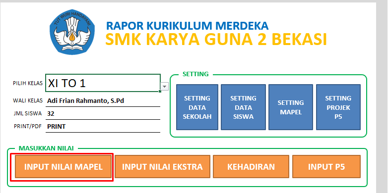 Cara Input Nilai Dari Mata Pelajaran Ke Rapor Wali Kelas - Ihsan Rahmansyah - Medium