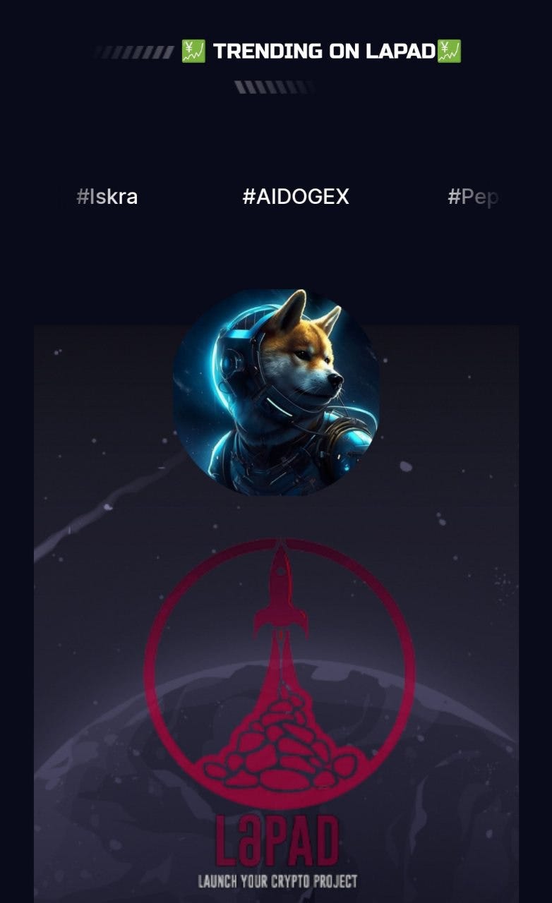 🔥 We are happy to Announce that AIDogeX trend on Let's Announce PAD ...