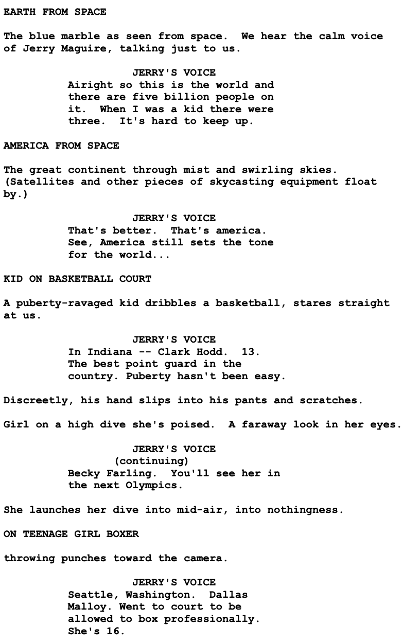 Page One: “Jerry Maguire” (1996) - Go Into The Story