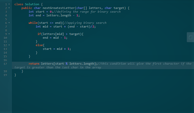 744. Find Smallest Letter Greater Than Target (Leetcode || Java || Easy ...