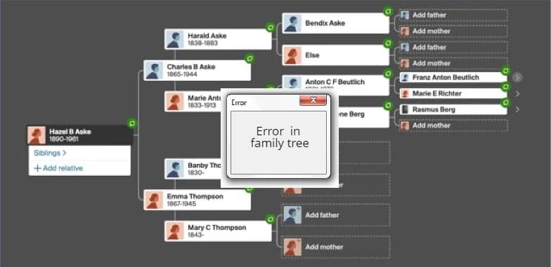 Error When Displaying Tree in Family View on Ancestry — Ancestry ...