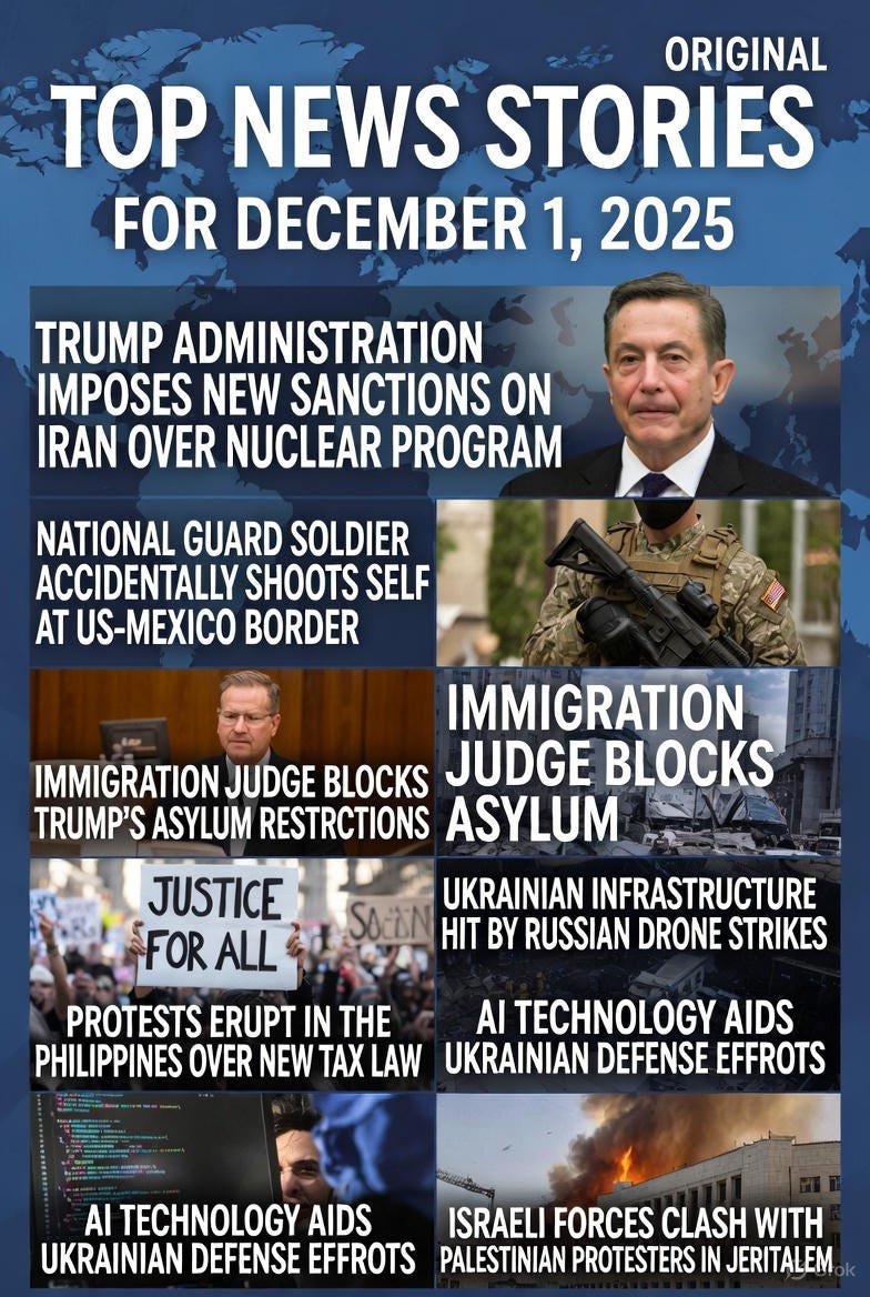 Top News Stories for December 1, 2025 | by gab1930s | Medium