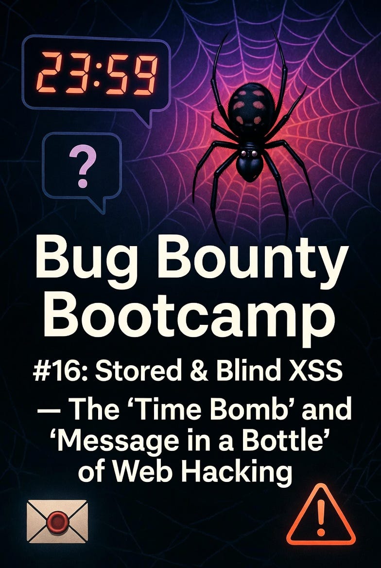 bug“Bug Bounty Bootcamp #16: Stored & Blind XSS — The ‘Time Bomb’ and ‘Message in a Bottle’ of ...