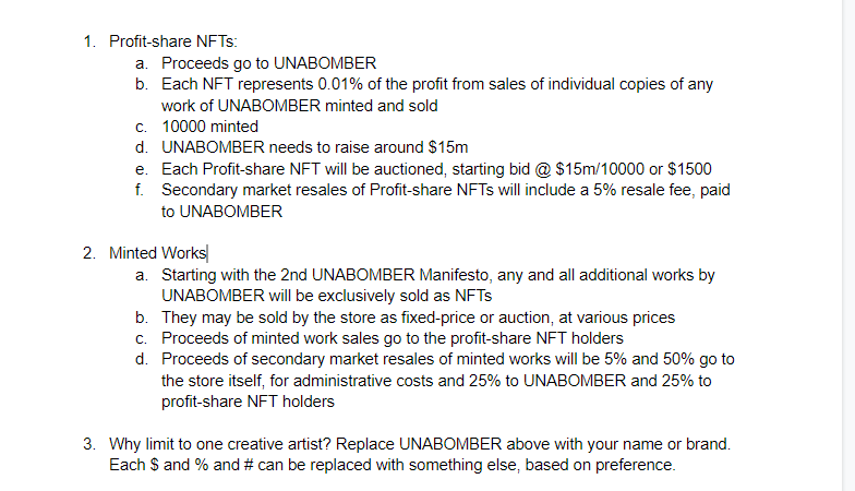 Wrote UNABOMBER, Had Idea for Scalable NFT Ecosystem (Kindle Killer ...