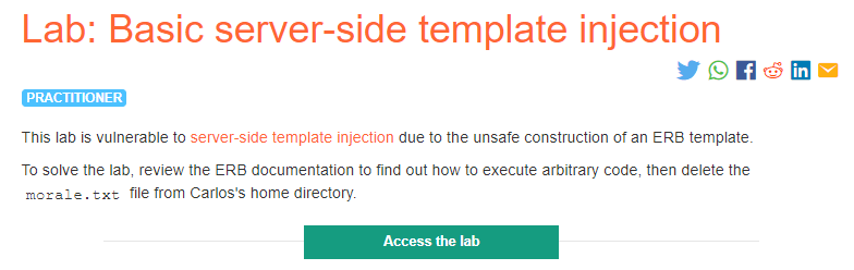 Lab: Basic server-side template injection | by İlteriş Kaan PEHLİVAN | Medium