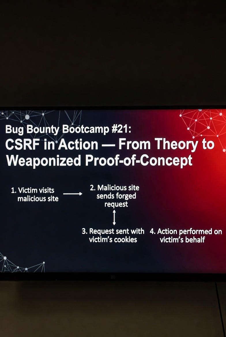 “Bug Bounty Bootcamp #21: CSRF in Action — From Theory to Weaponized ...