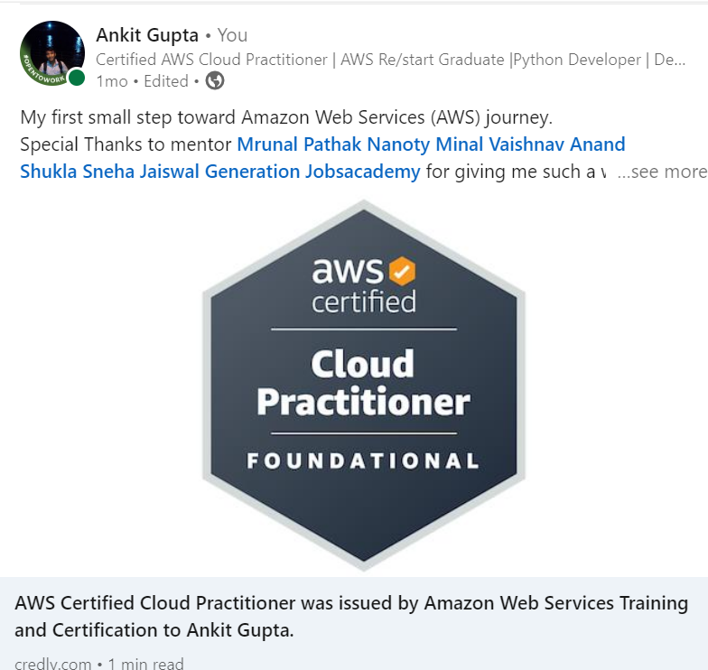 AWS re/Start Course — Opportunity for Unemployed individuals for cloud careers. | by Ankit Gupta ...
