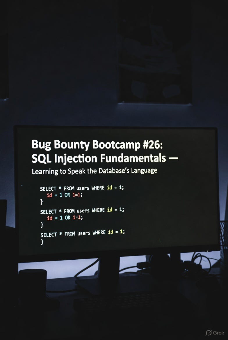 “Bug Bounty Bootcamp #26: SQL Injection Fundamentals — Learning to ...