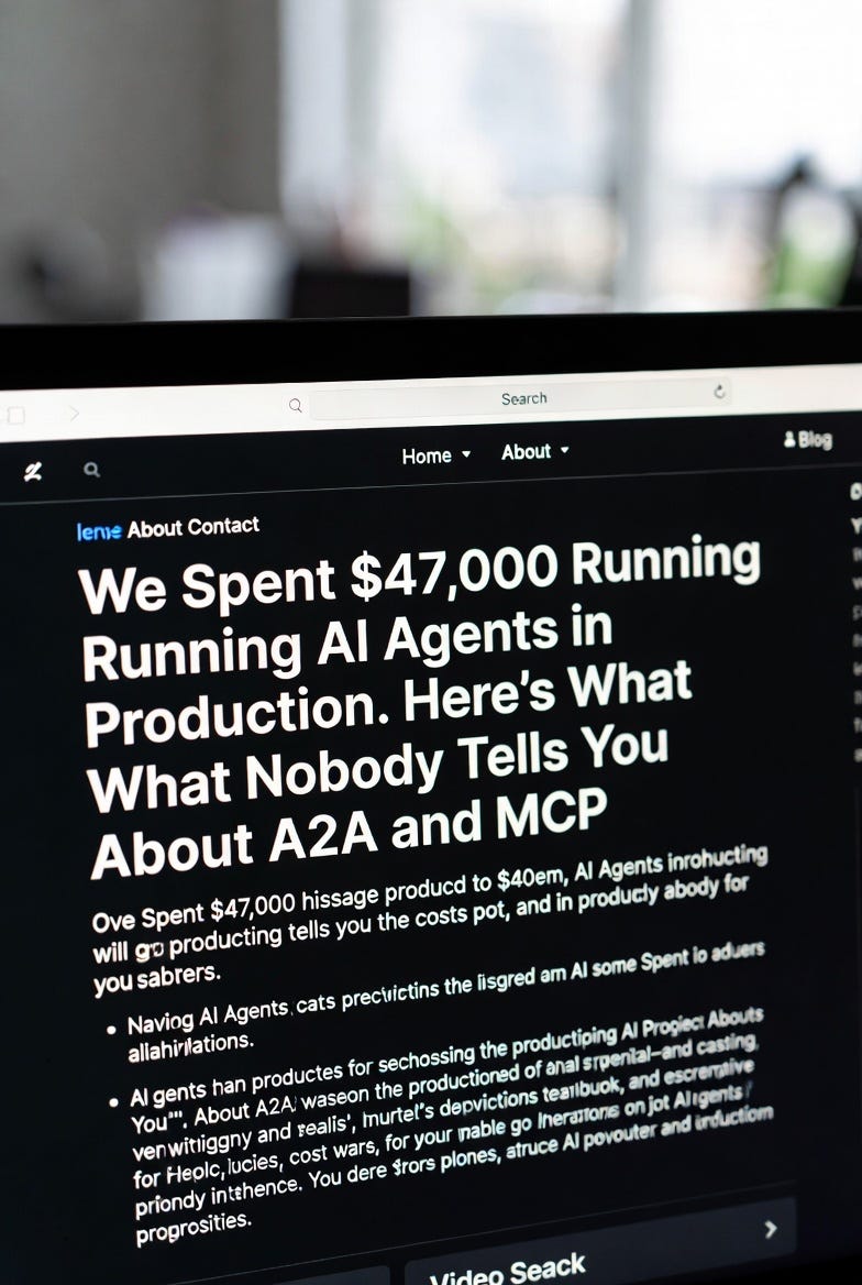 We Spent $47,000 Running AI Agents in Production. Here’s What Nobody ...