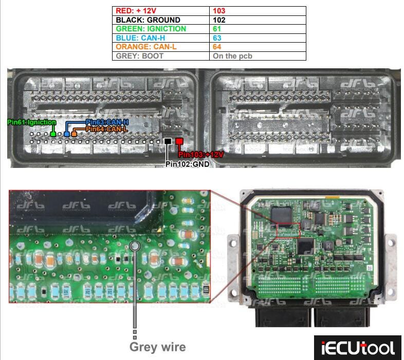 Foxflash Read and Write Ford Delphi DCM6.1 in Boot - OBDtool - Medium