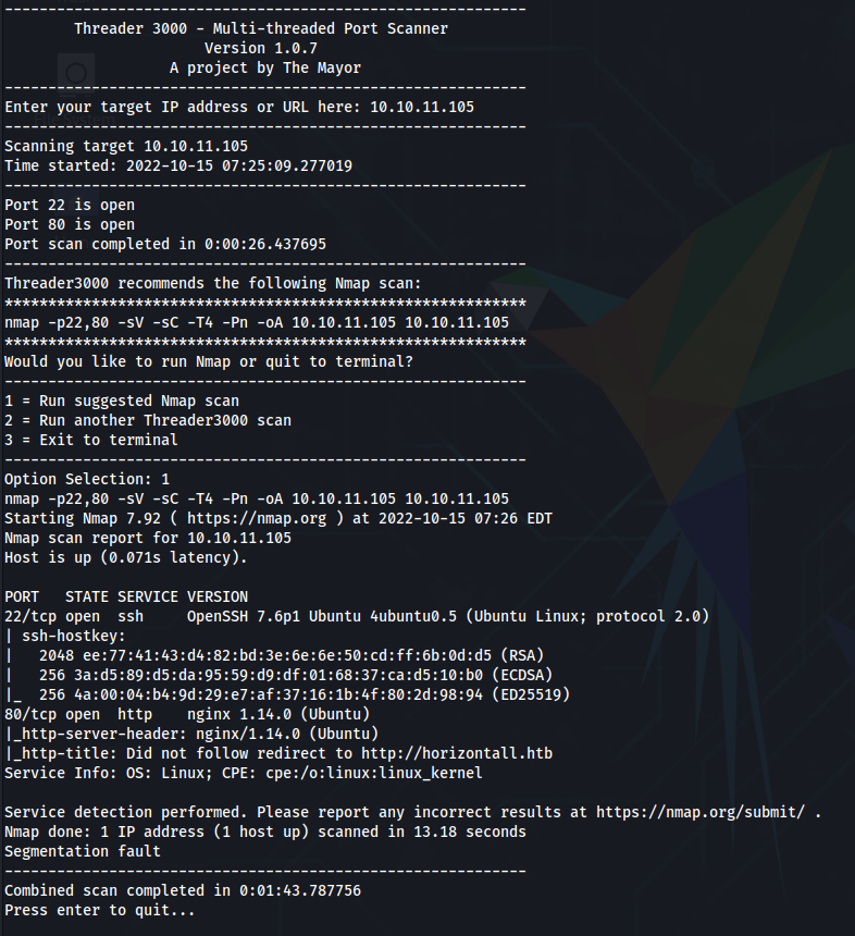 [Linux][Easy][HTB] Horizontall. Initial scan reveals open ports 22 and… | by Christopher Lia ...