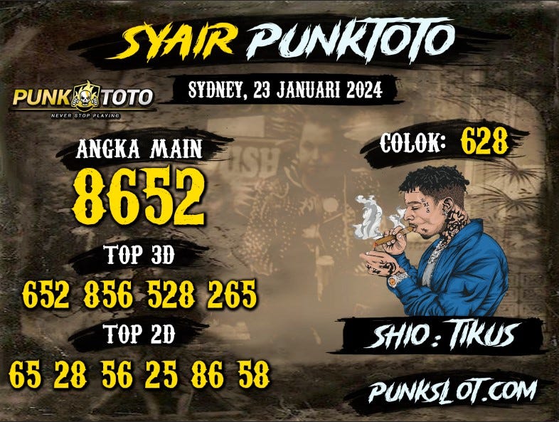 PUNKTOTO SYAIR TOGEL SYDNEY PUNKTOTO HARI INI SELASA, 23 JANUARI 2024 ...