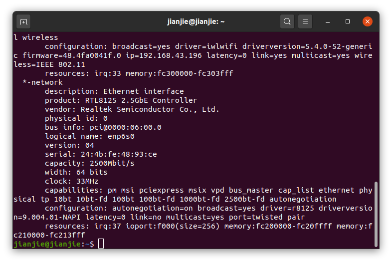 Ubuntu 20.04 Realtek r8125 Driver Install - JianJie - Medium