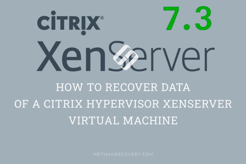 How to Recover Data of a Citrix Hypervisor XenServer Virtual Machine | by Hetman Software ...