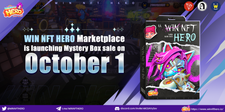 WIN NFT HERO Marketplace opens the mystery box sale on October 1st | by WIN NFT HERO | Medium